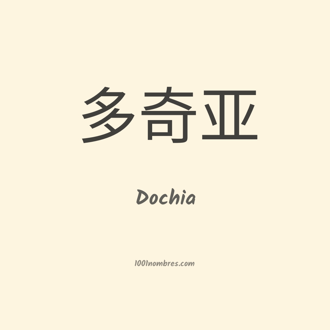 Significado del nombre Dochia