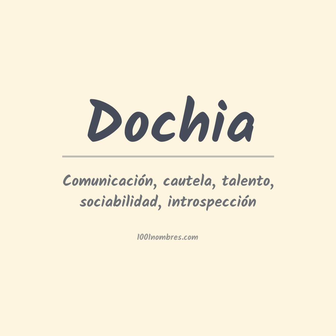 Significado del nombre Dochia