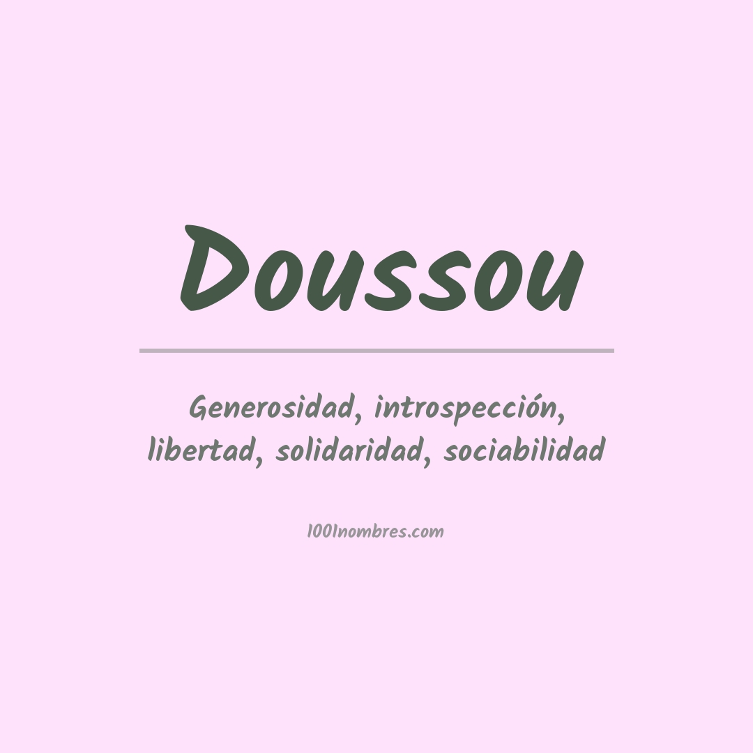 Significado del nombre Doussou
