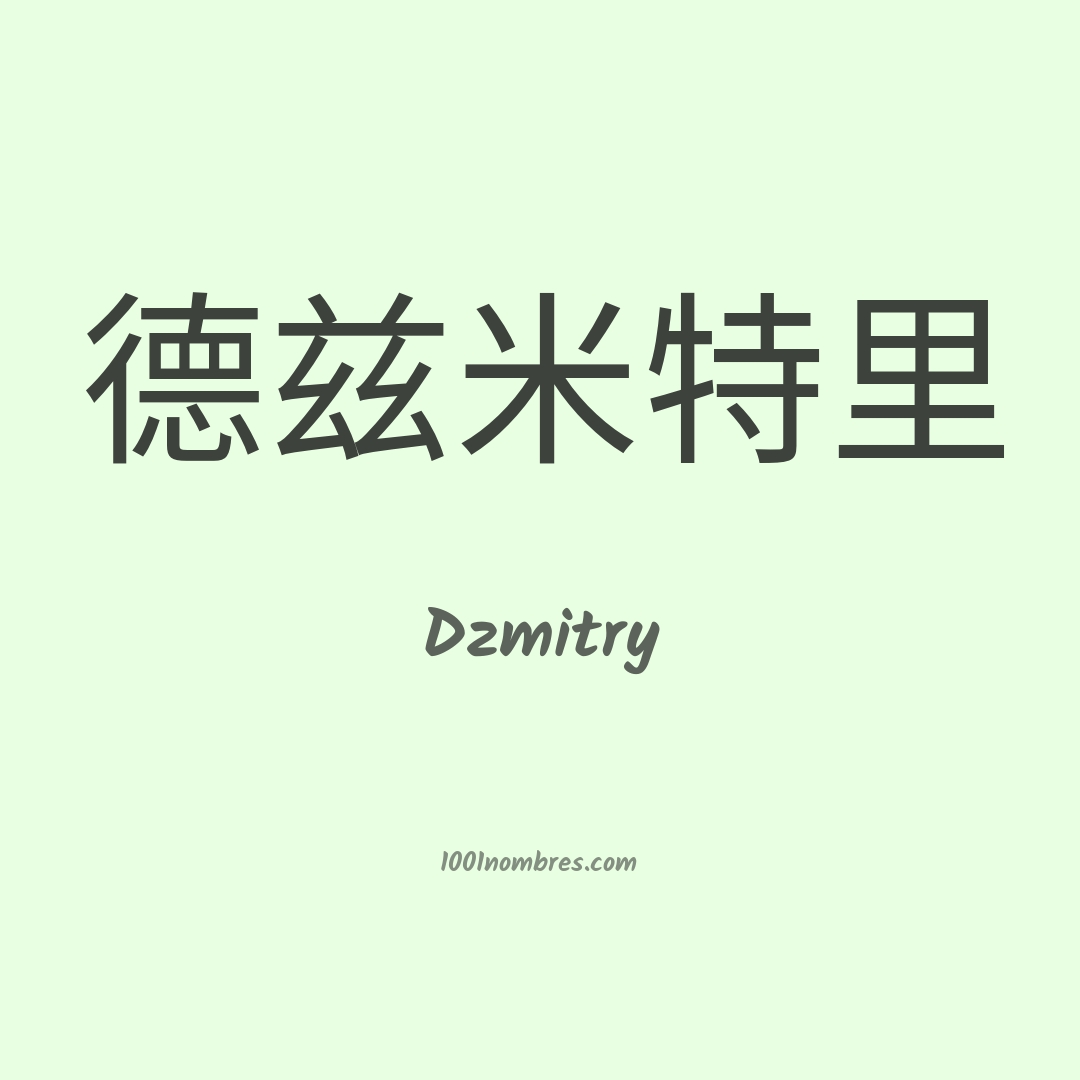 Significado del nombre Dzmitry