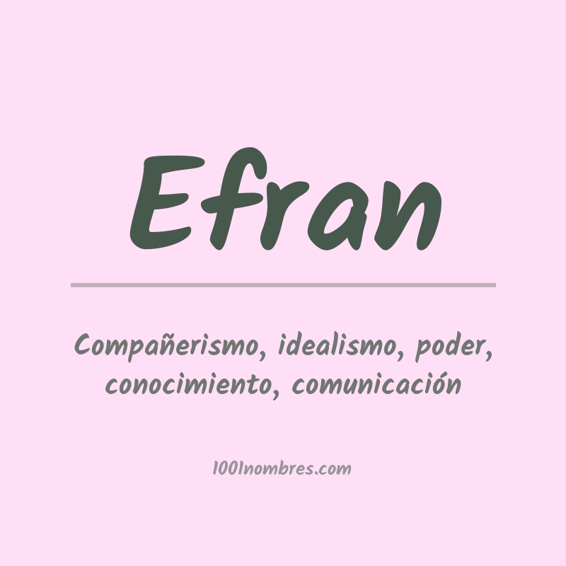 Significado del nombre Efran