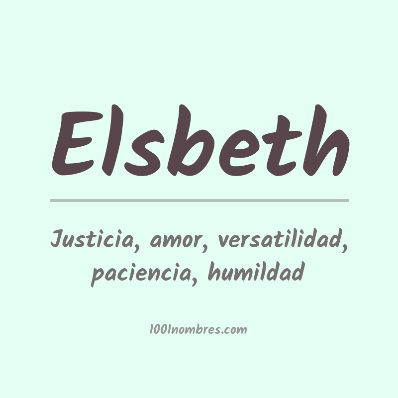 Significado del nombre Elsbeth