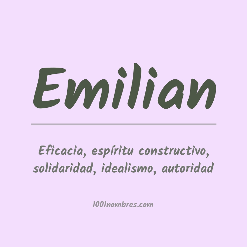 Significado del nombre Emilian
