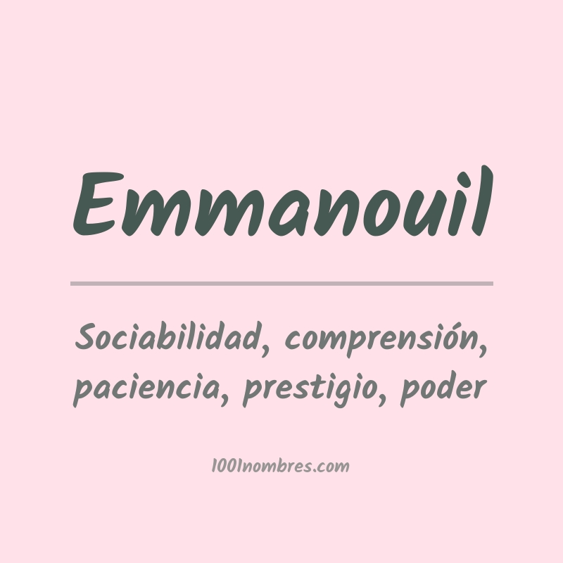 Significado del nombre Emmanouil