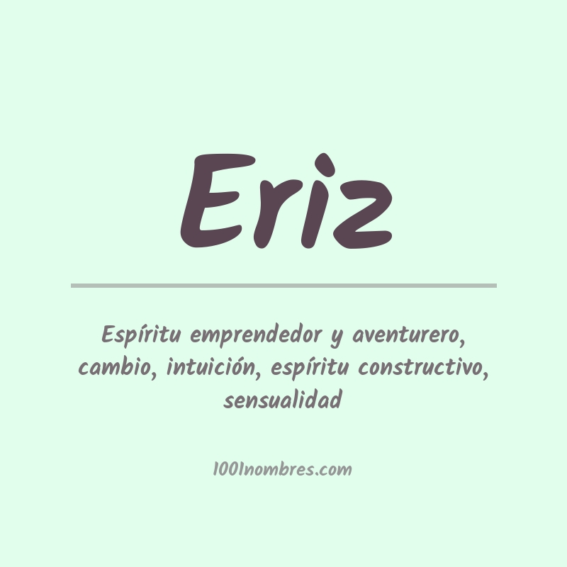 Significado del nombre Eriz