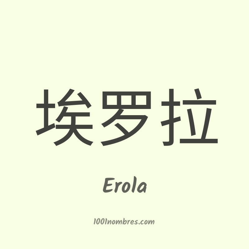 Significado del nombre Erola
