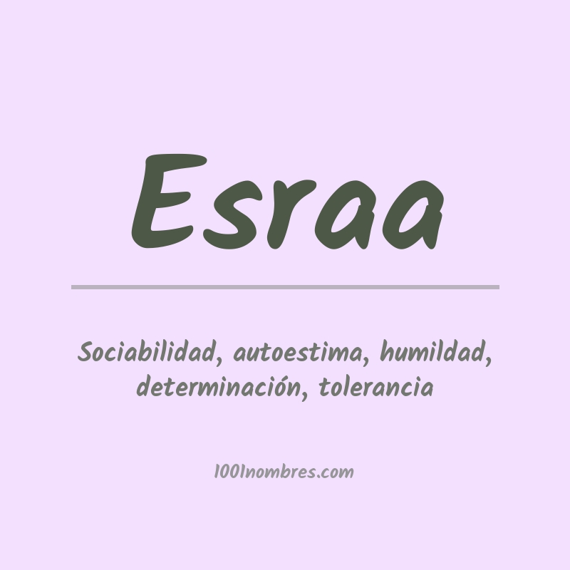 Significado del nombre Esraa