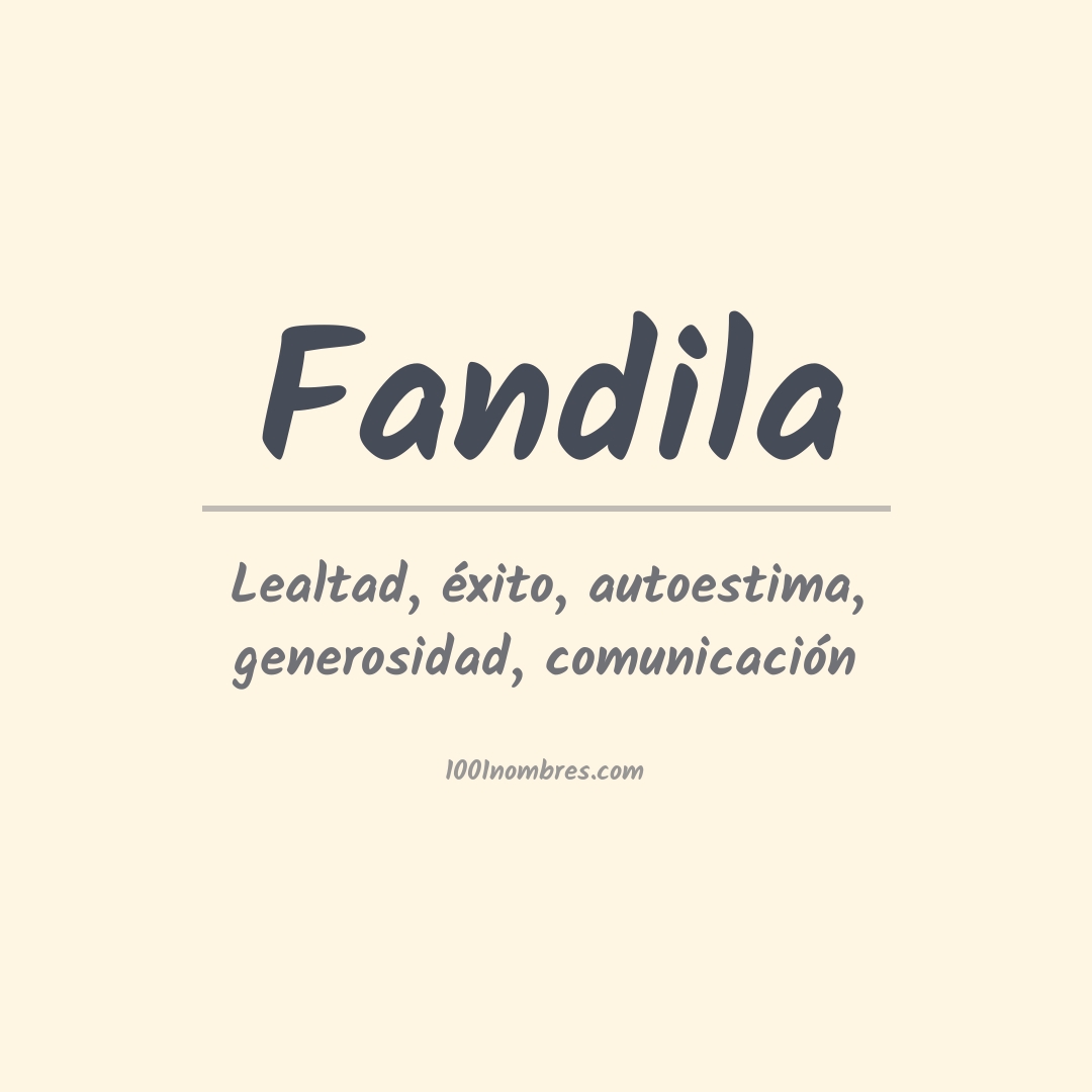 Significado del nombre Fandila