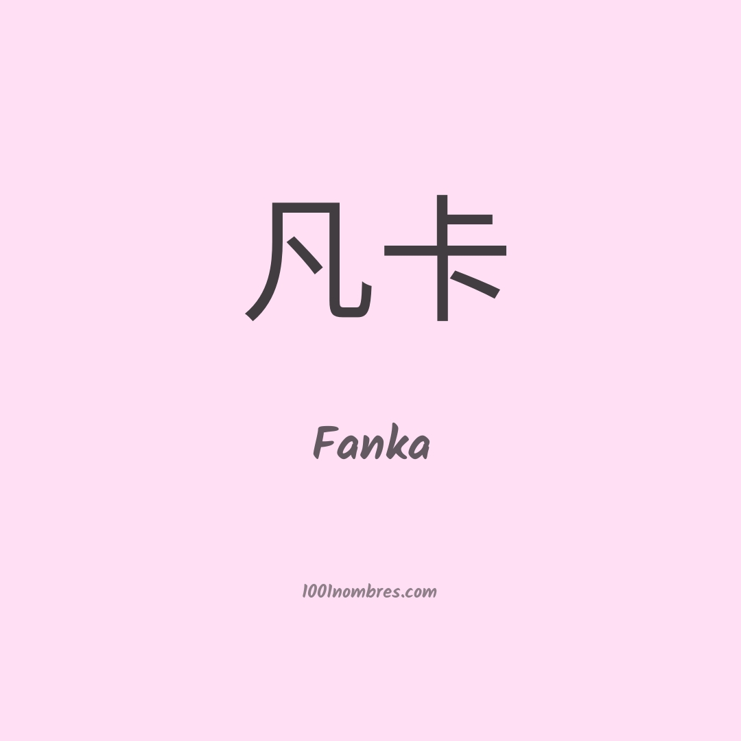 Significado del nombre Fanka