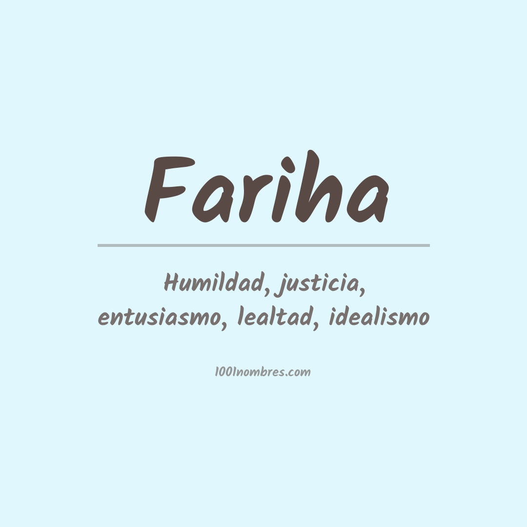 Significado del nombre Fariha