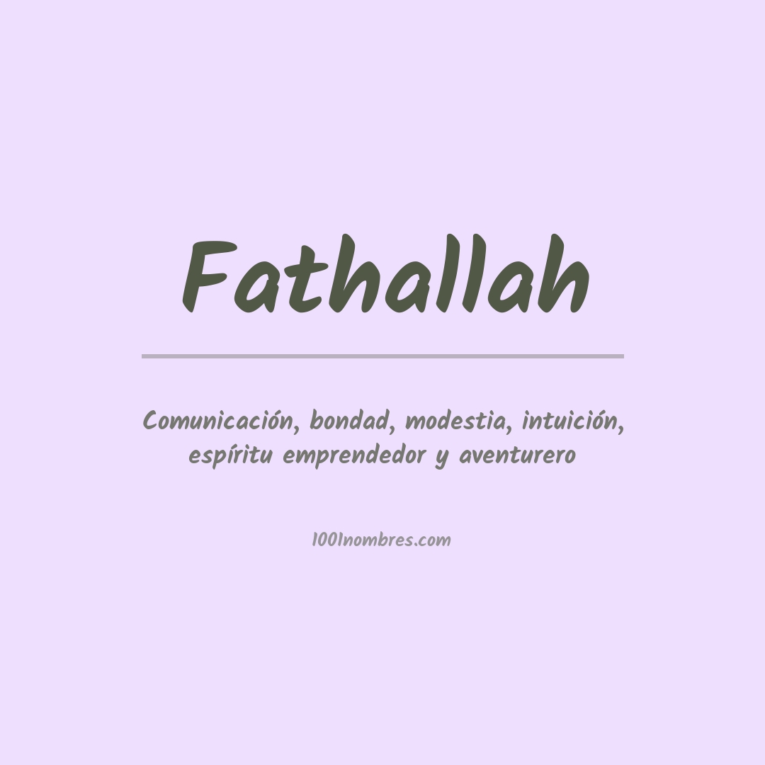 Significado del nombre Fathallah