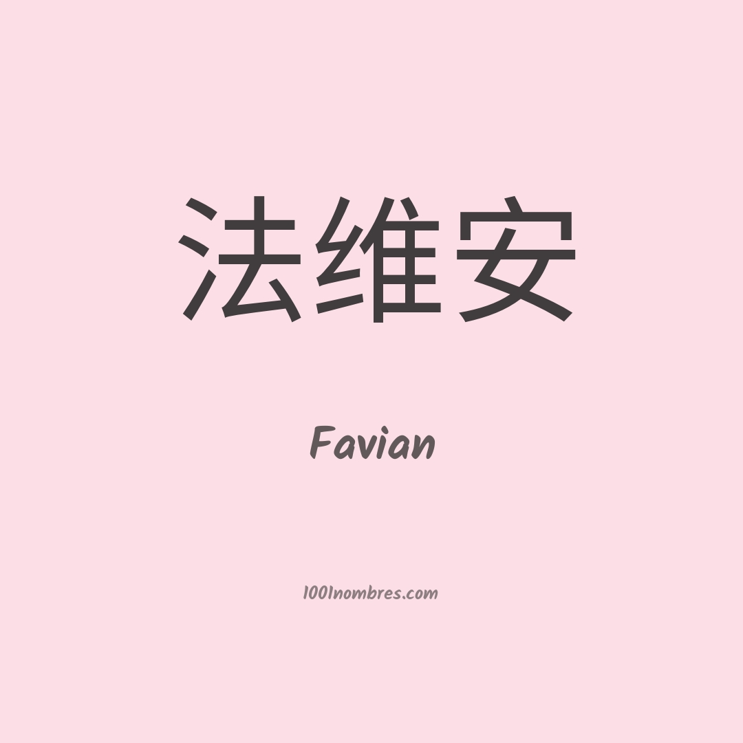 Significado del nombre Favian
