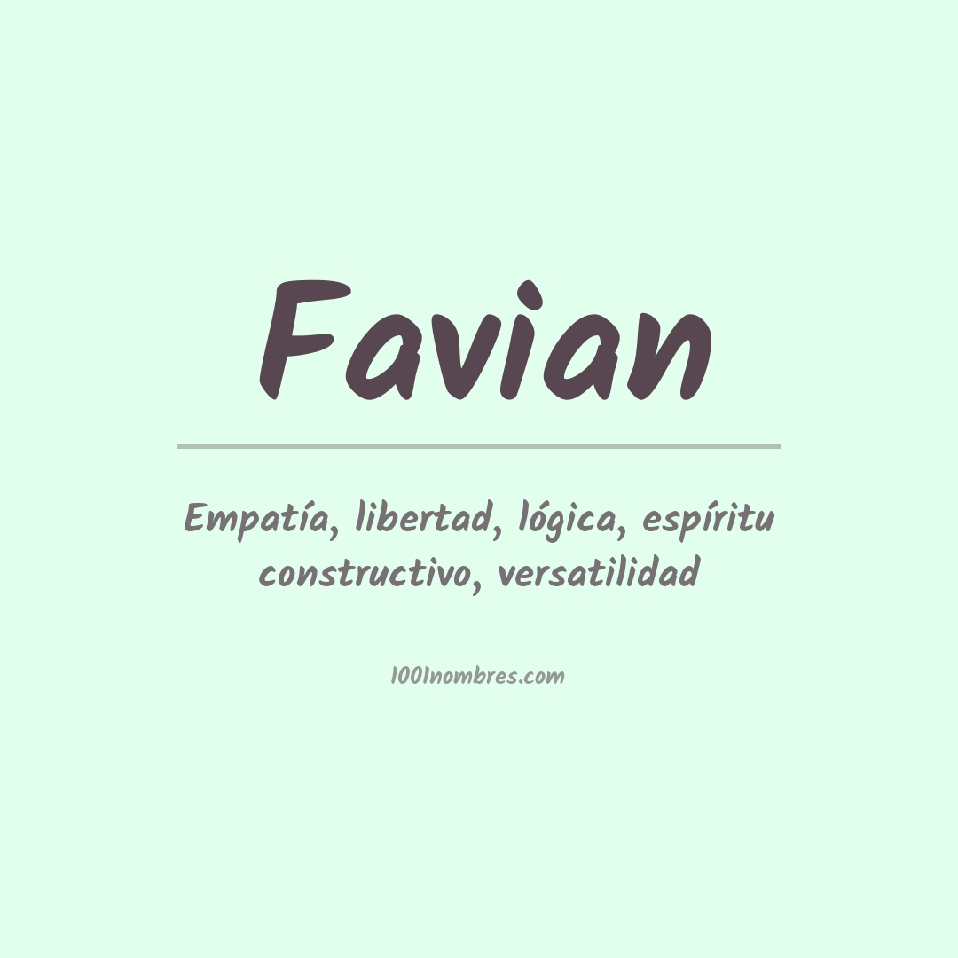 Significado del nombre Favian