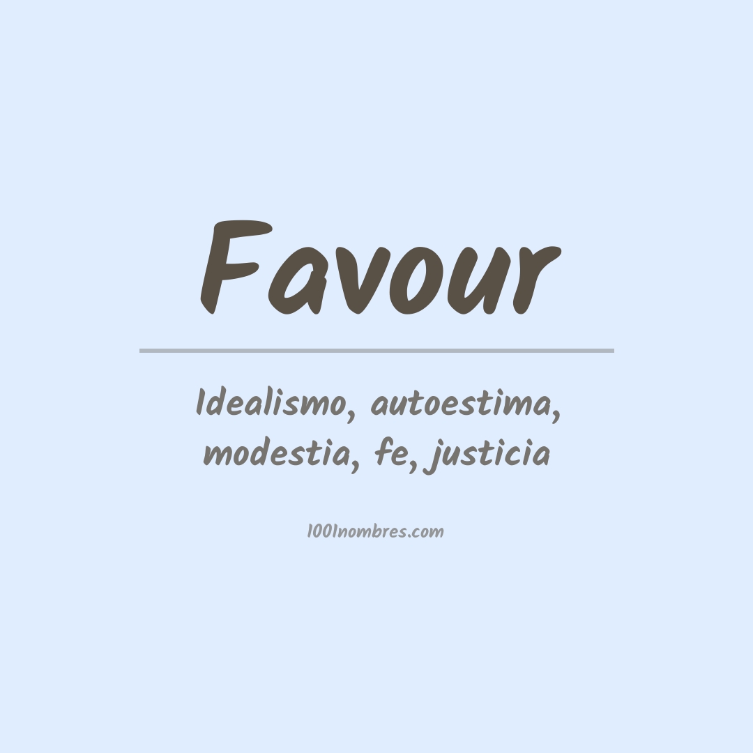 Significado del nombre Favour