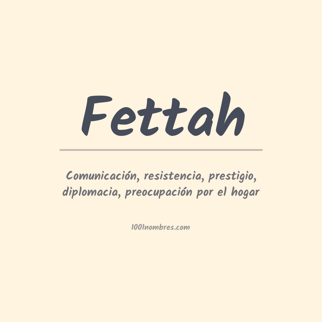 Significado del nombre Fettah