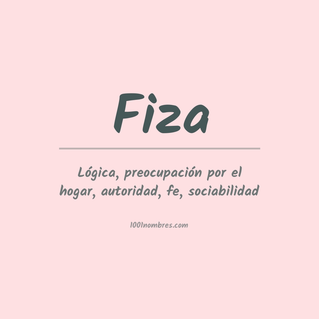 Significado del nombre Fiza