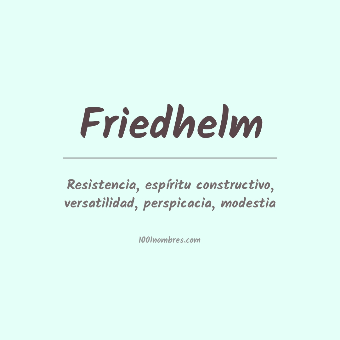 Significado del nombre Friedhelm
