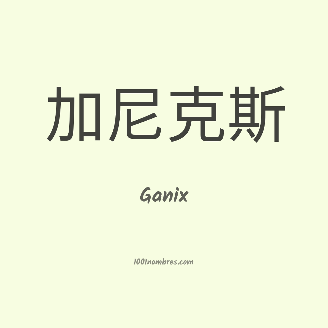 Significado del nombre Ganix