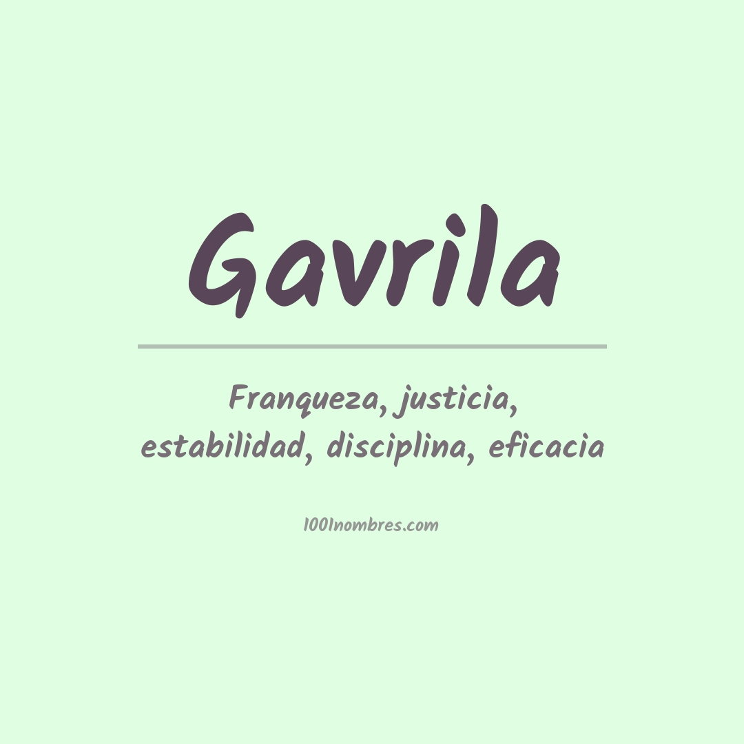 Significado del nombre Gavrila