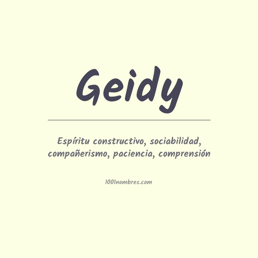 Significado del nombre Geidy
