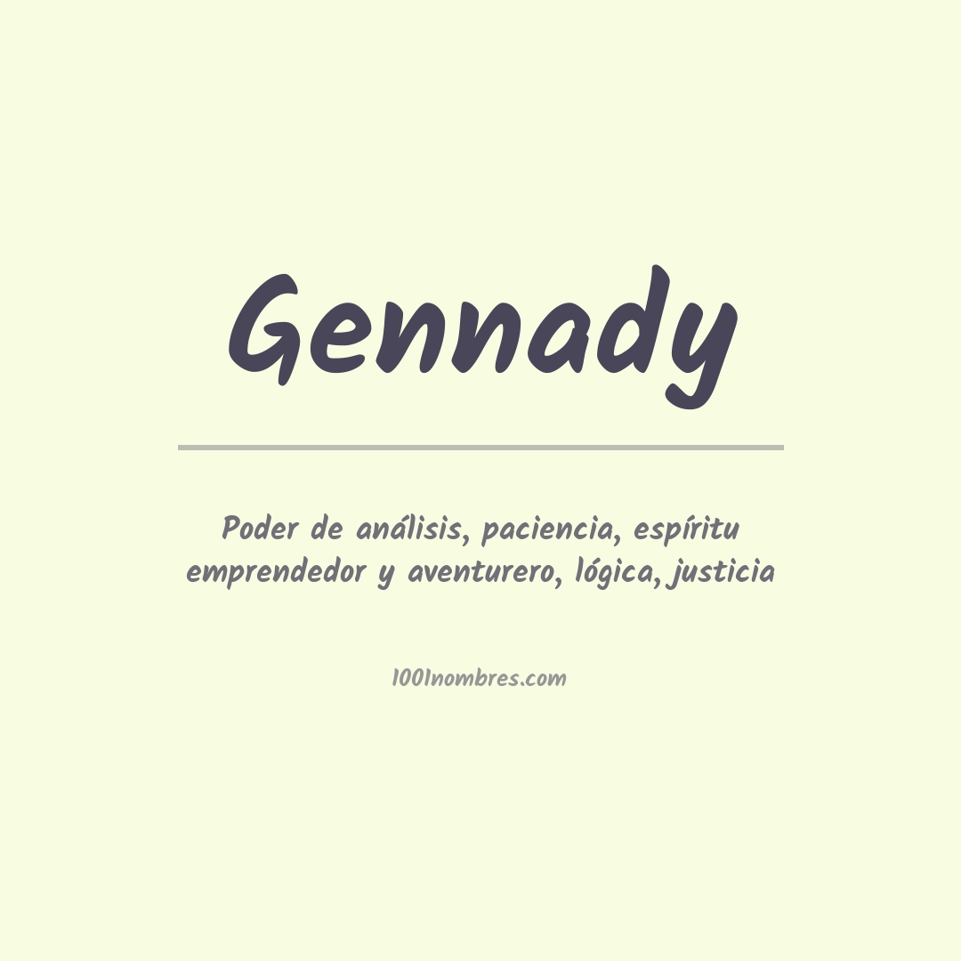 Significado del nombre Gennady
