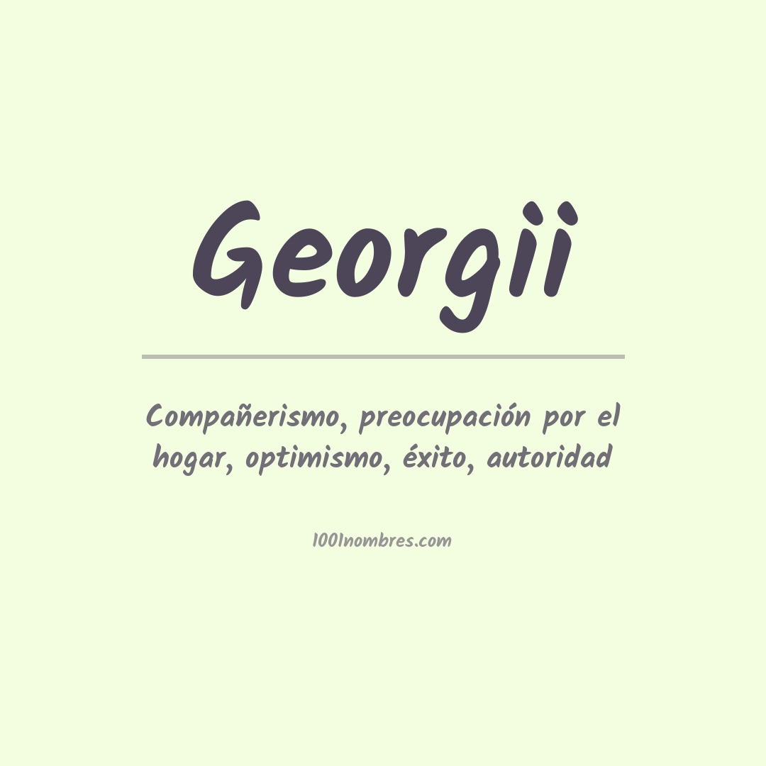 Significado del nombre Georgii