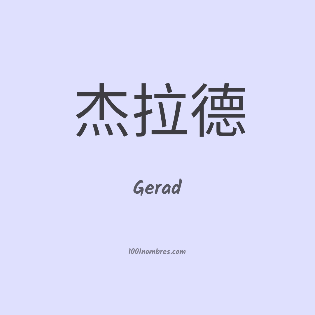 Significado del nombre Gerad
