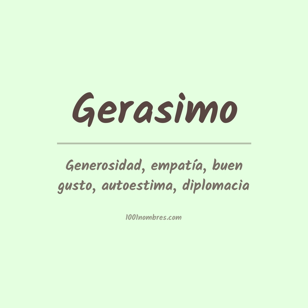 Significado del nombre Gerasimo
