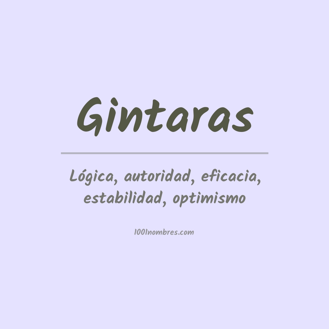 Significado del nombre Gintaras