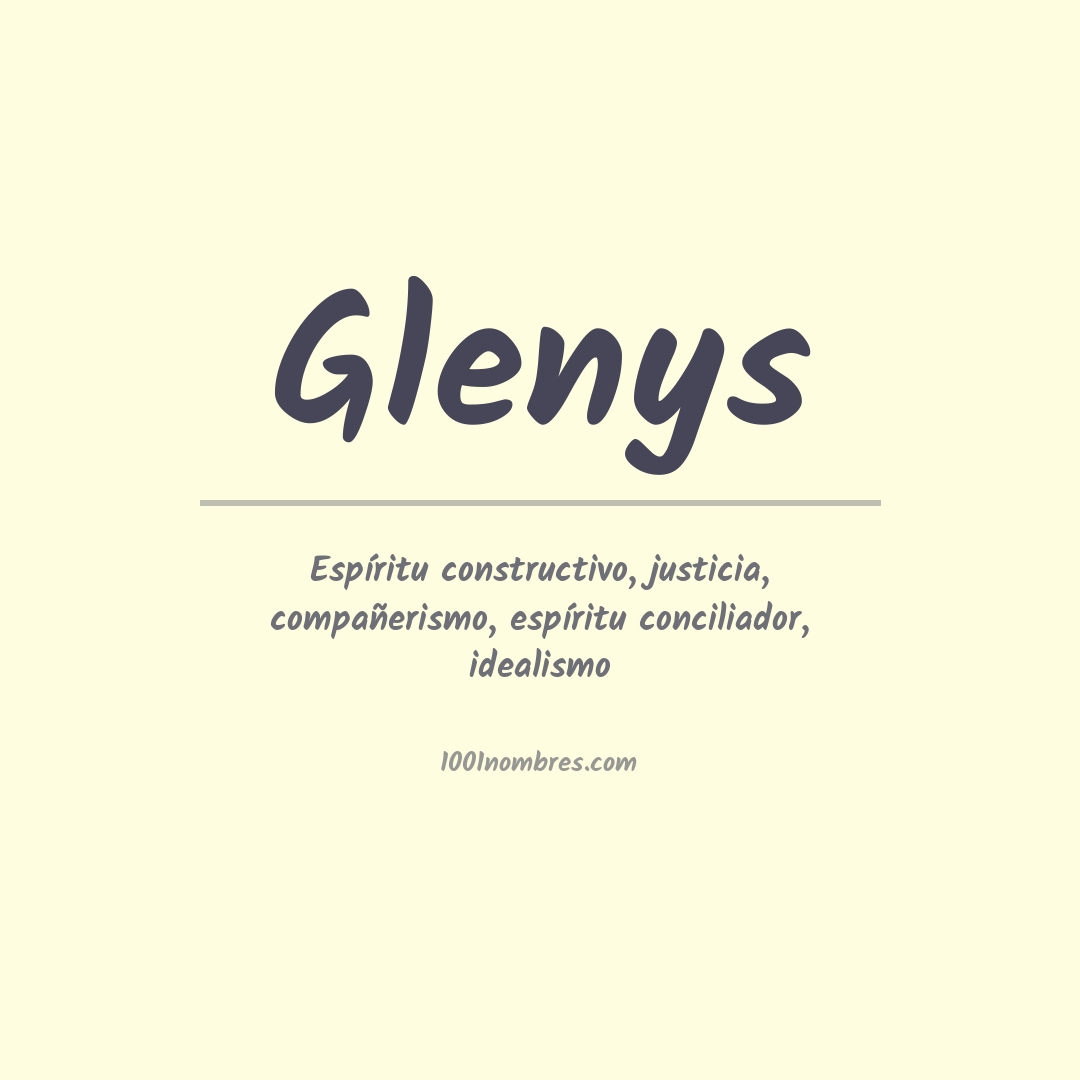 Significado del nombre Glenys