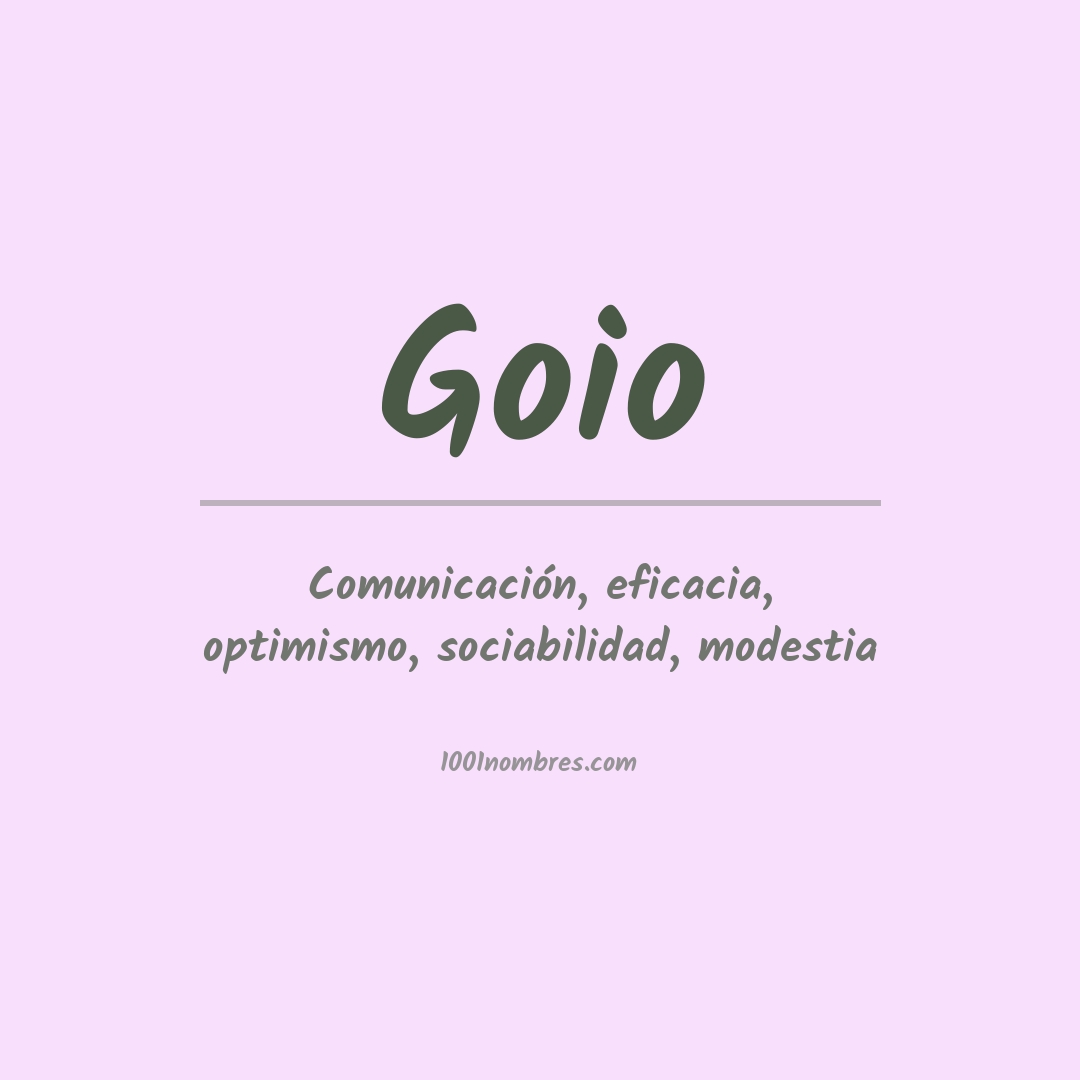 Significado del nombre Goio