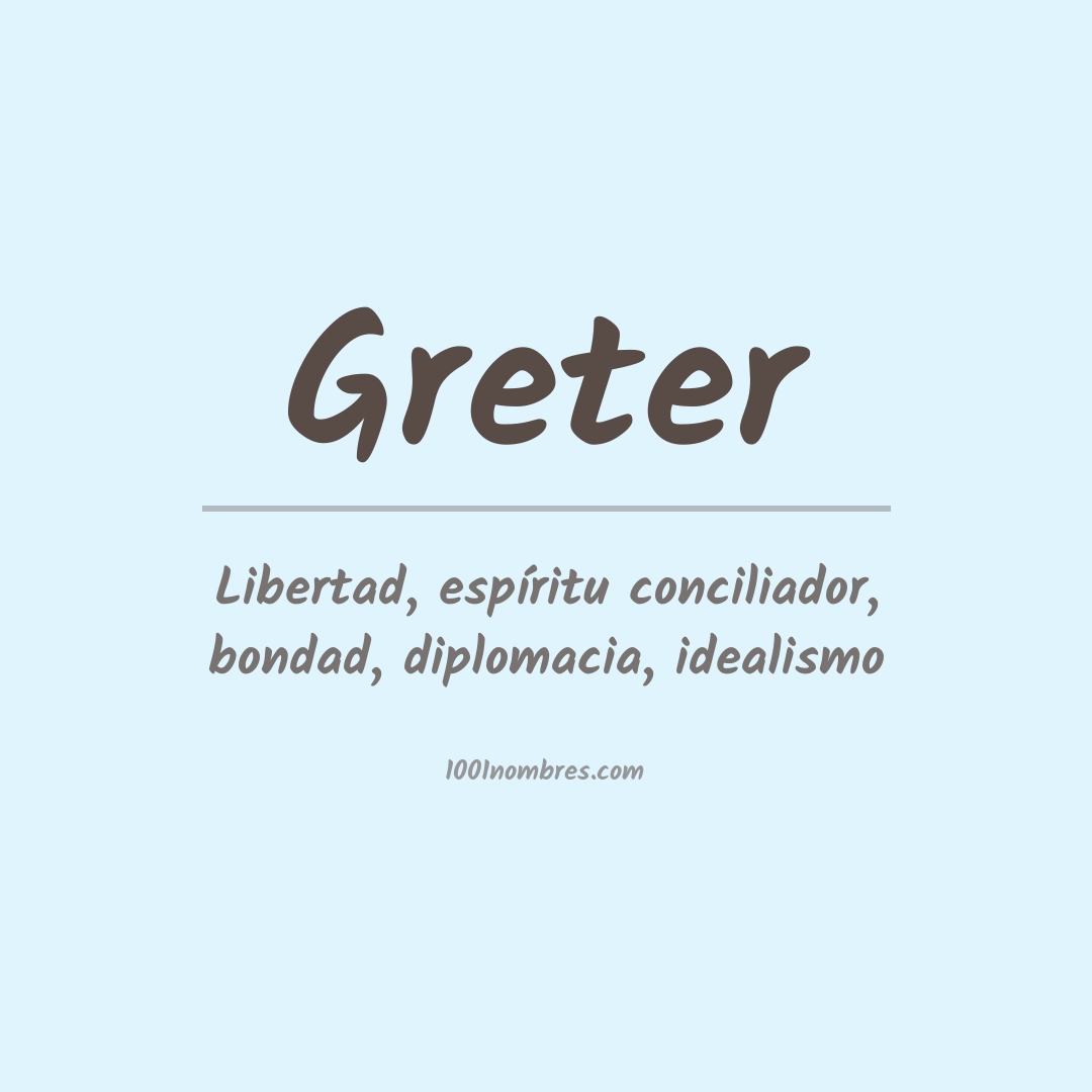 Significado del nombre Greter