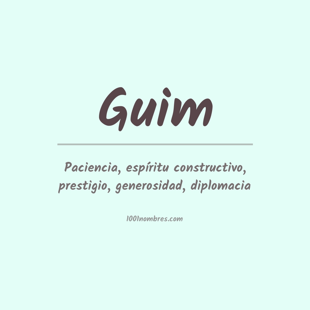 Significado del nombre Guim