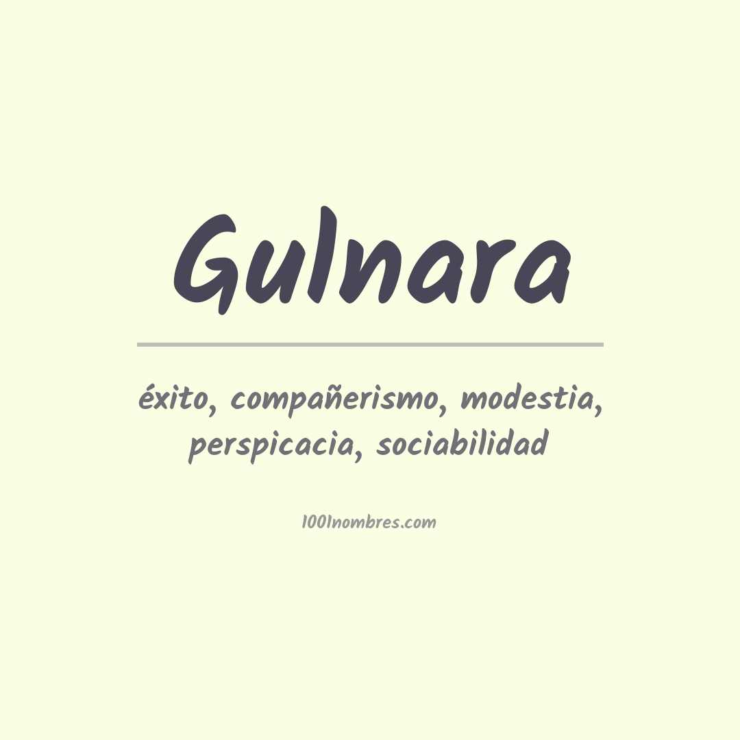 Significado del nombre Gulnara