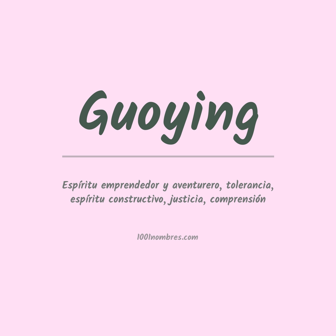Significado del nombre Guoying
