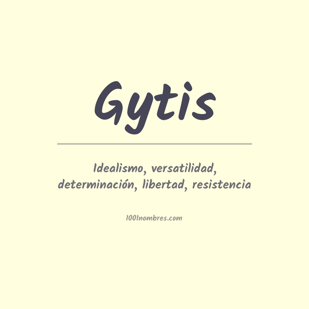 Significado del nombre Gytis