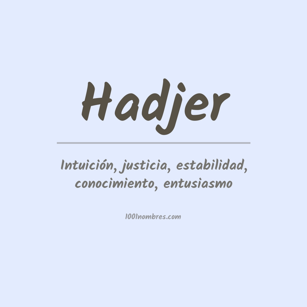 Significado del nombre Hadjer