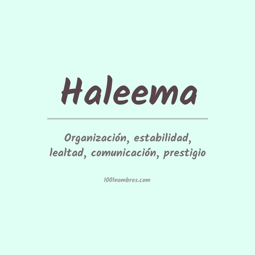 Significado del nombre Haleema