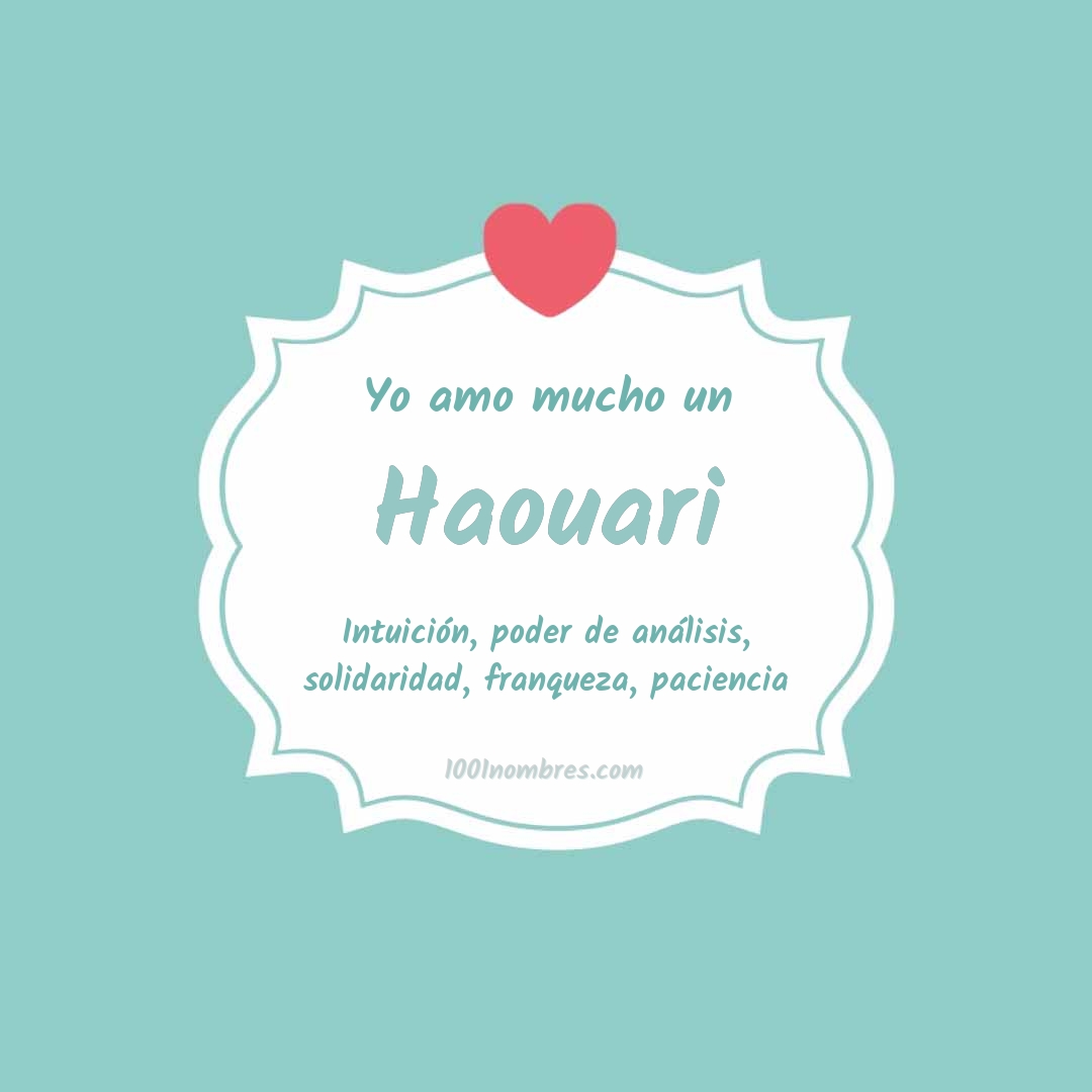 Significado del nombre Haouari