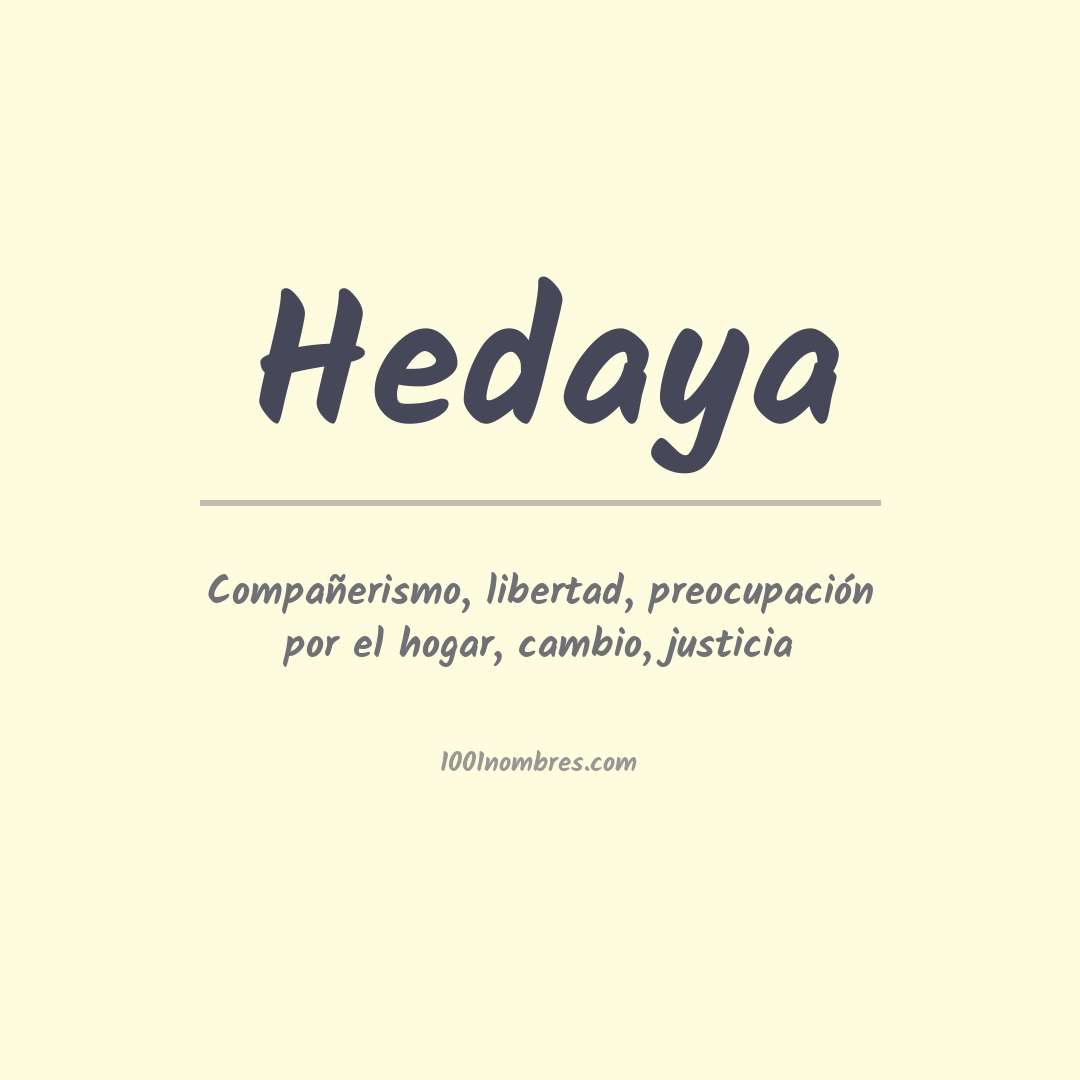 Significado del nombre Hedaya