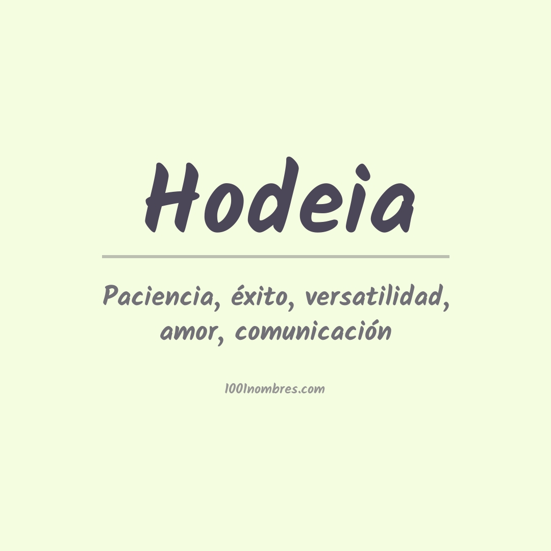 Significado del nombre Hodeia