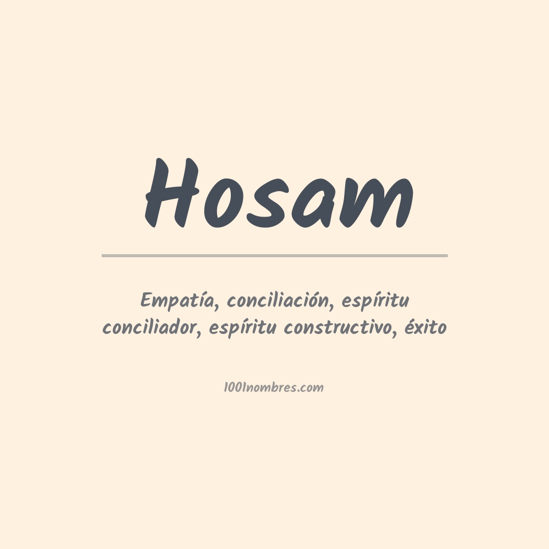 Significado del nombre Hosam