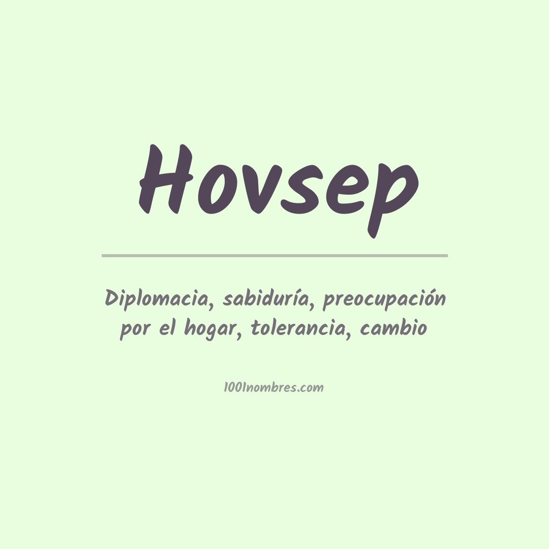 Significado del nombre Hovsep