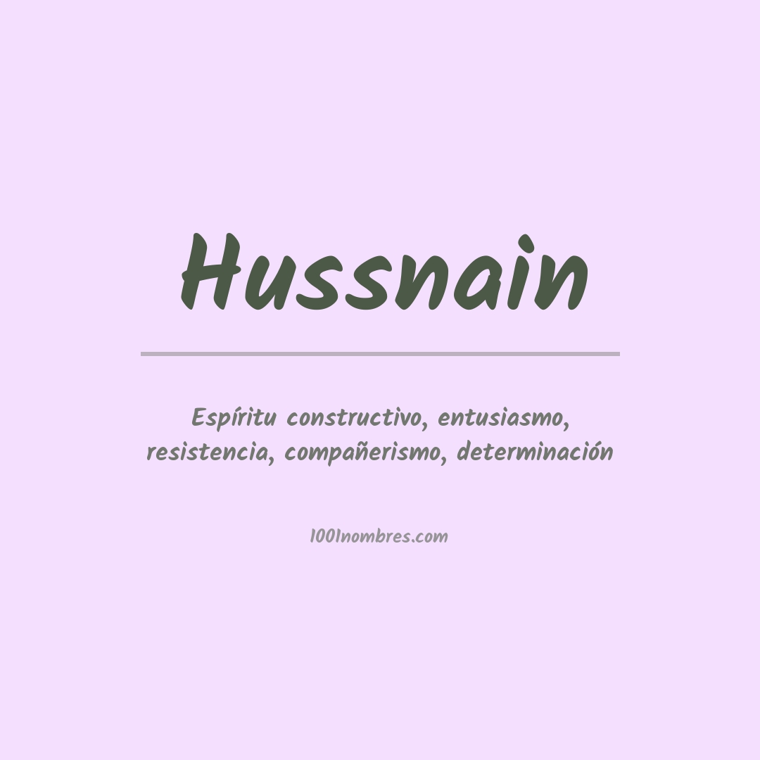 Significado del nombre Hussnain