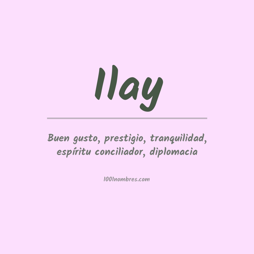 Significado del nombre Ilay