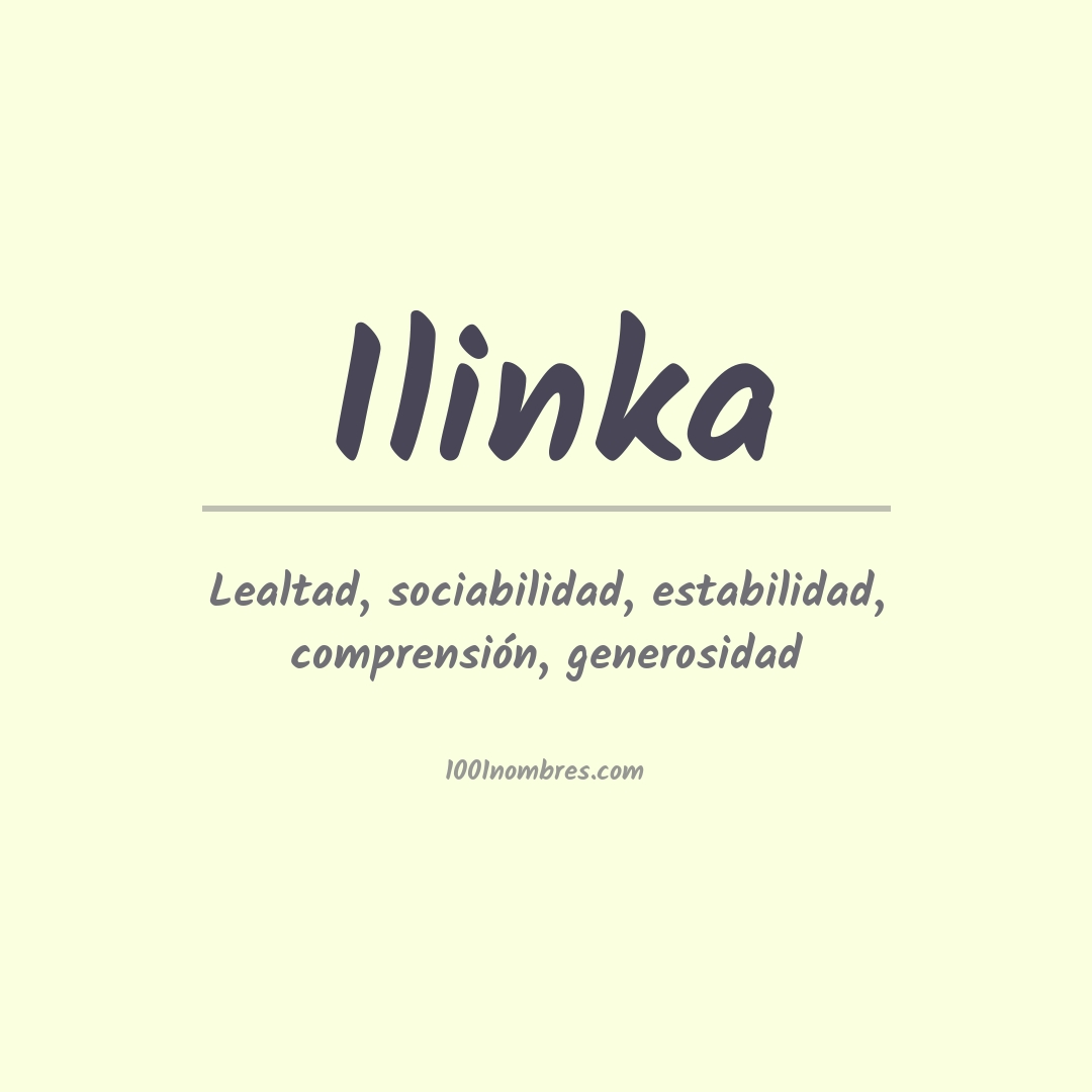 Significado del nombre Ilinka