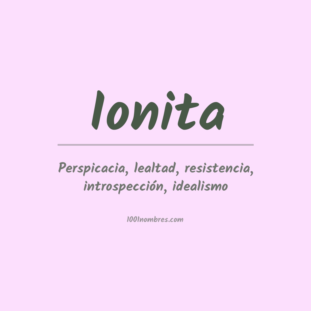 Significado del nombre Ionita