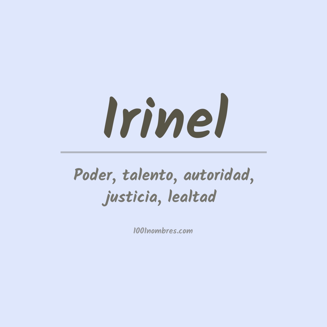 Significado del nombre Irinel