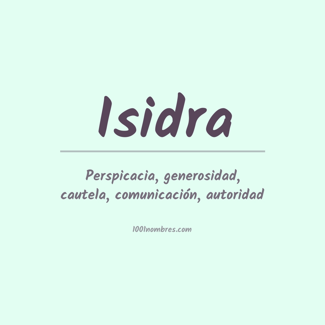 Significado del nombre Isidra
