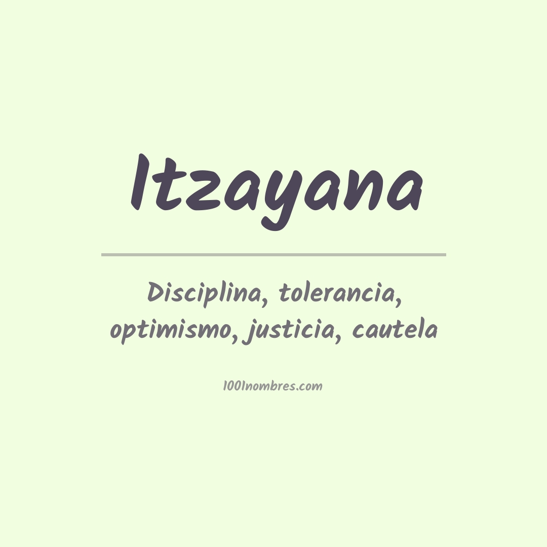 Significado del nombre Itzayana
